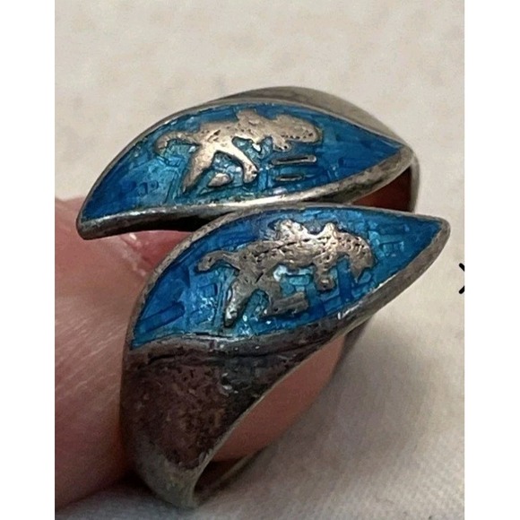 Siam Tropical | Jewelry | Vintage Siam Sterling Silver Blue Enamel ...